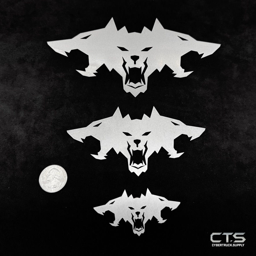 All Metal - Stainless Steel Cyberbeast Emblem | Cybertruck.supply