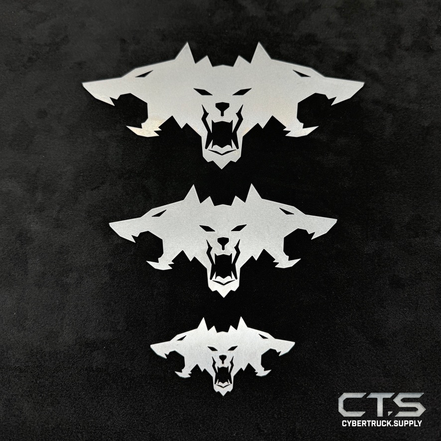 All Metal - Stainless Steel Cyberbeast Emblem | Cybertruck.supply
